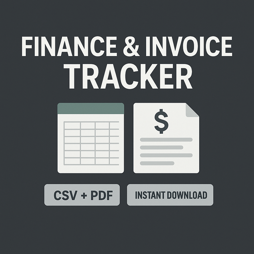 Small Business Finance & Invoice Tracker (Spreadsheet) | Hotmart