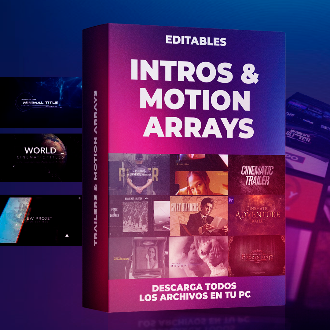 Pack Plantillas de intros & motion arrays - Icredad | Hotmart