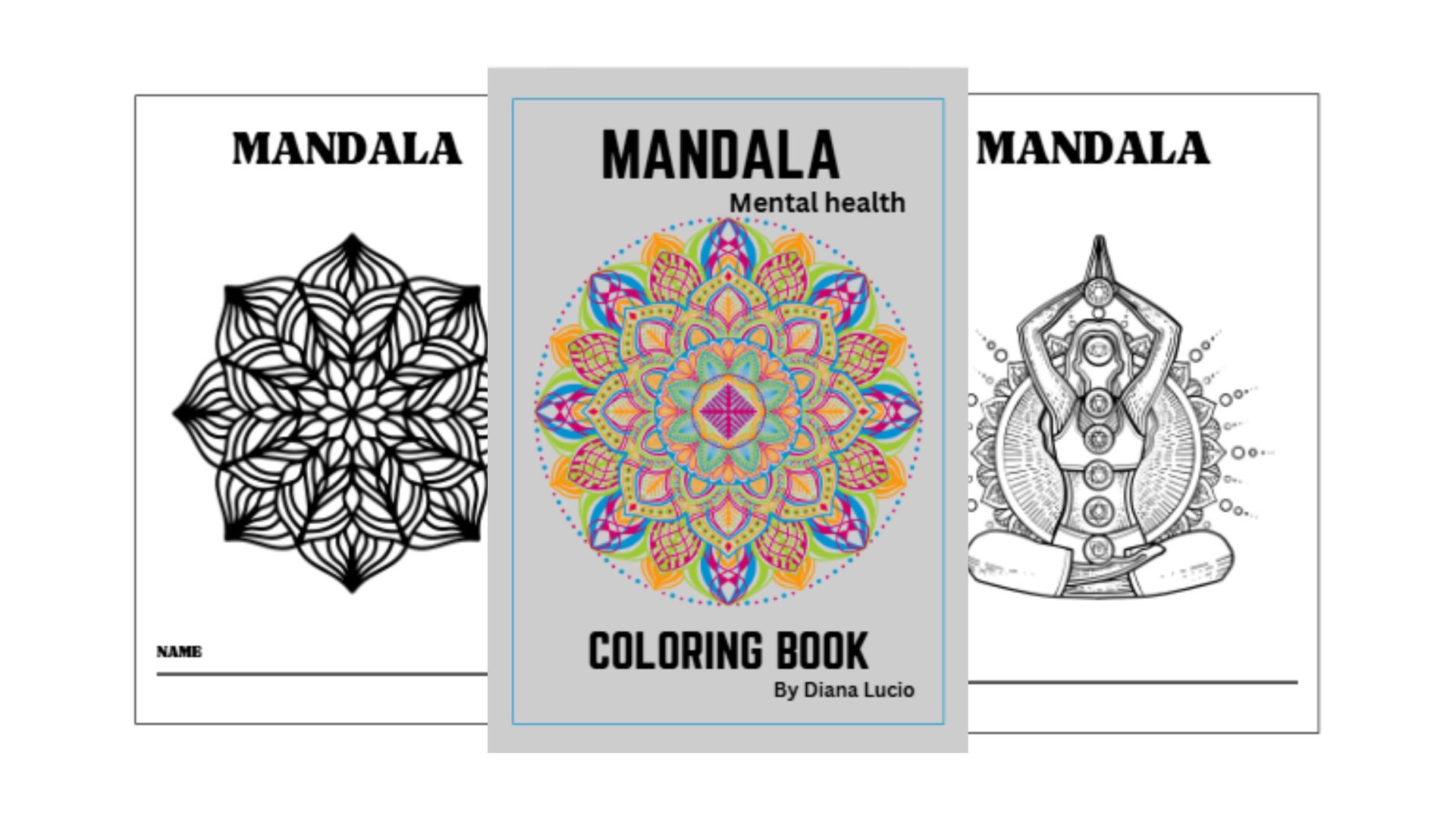 Black and White Linear Mandala Coloring Book Worksheet - Diana | Ho...