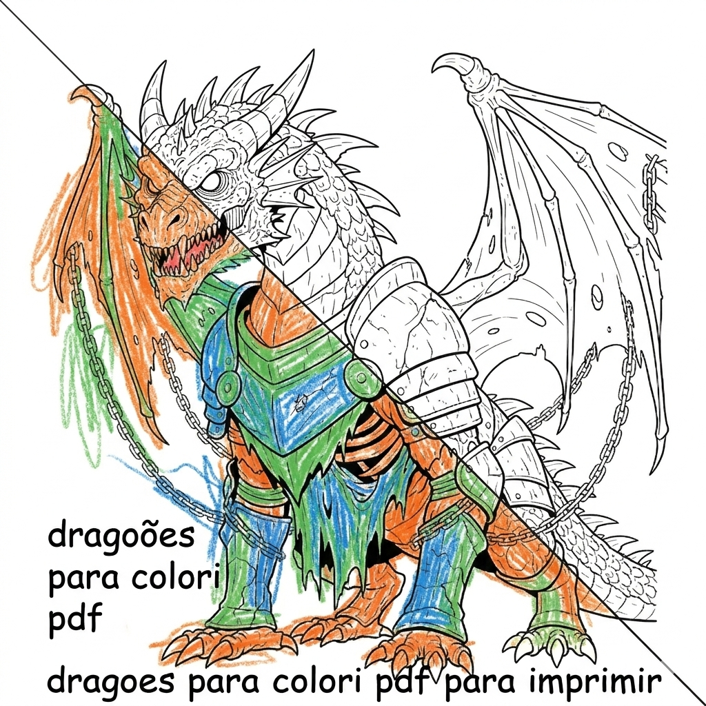 Dragões Zumbi: Livro de Colorir (Estilo Bobby Goods) - Fernanda Dan...