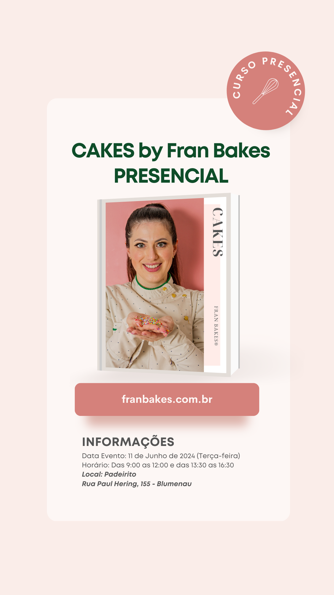 CAKES by Fran Bakes - PRESENCIAL - Fraciele Reinert Mafra | Hotmart