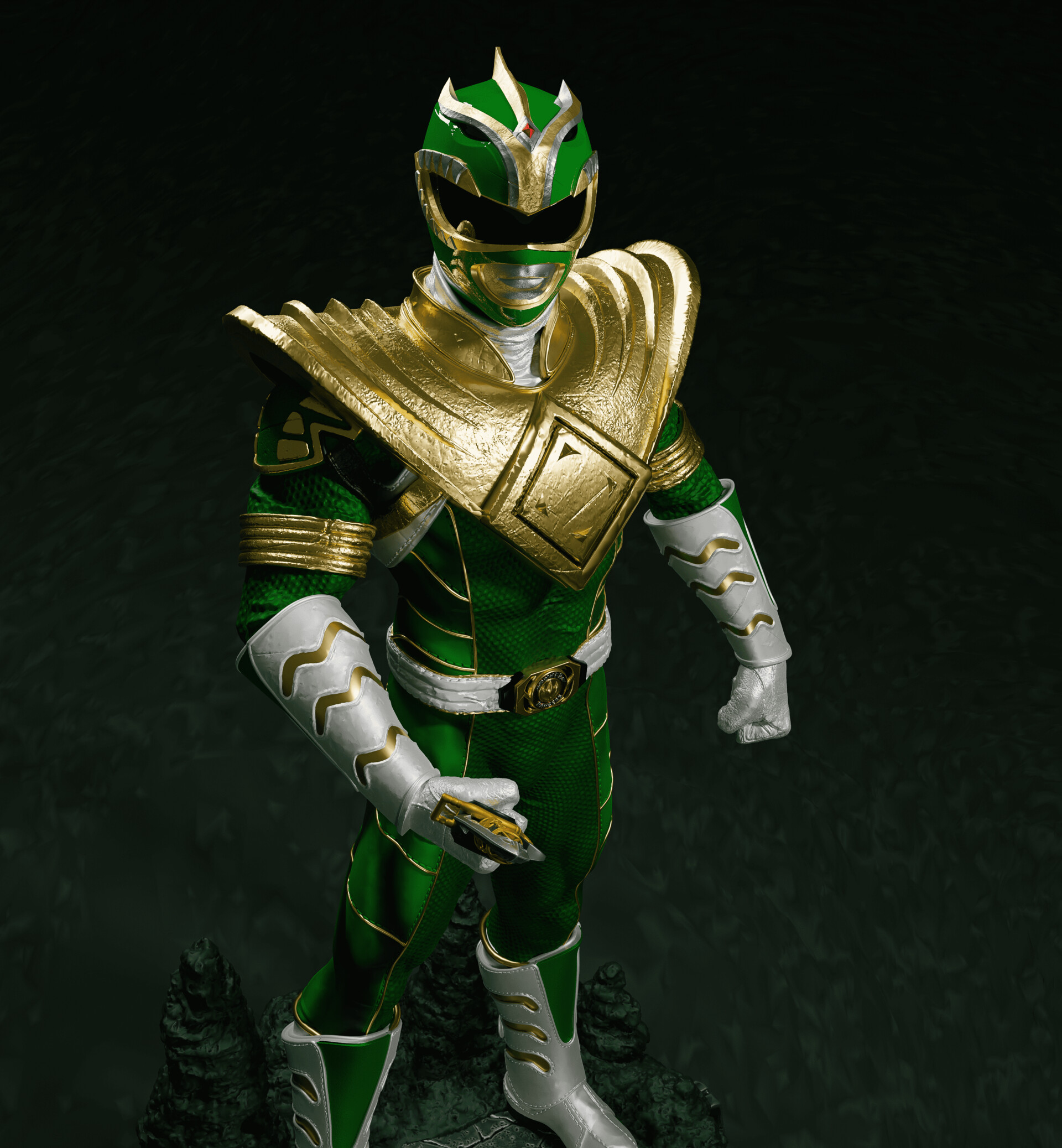 STL for 3D printing Green Power Ranger. - sandro Luís Sampaio cruz ...