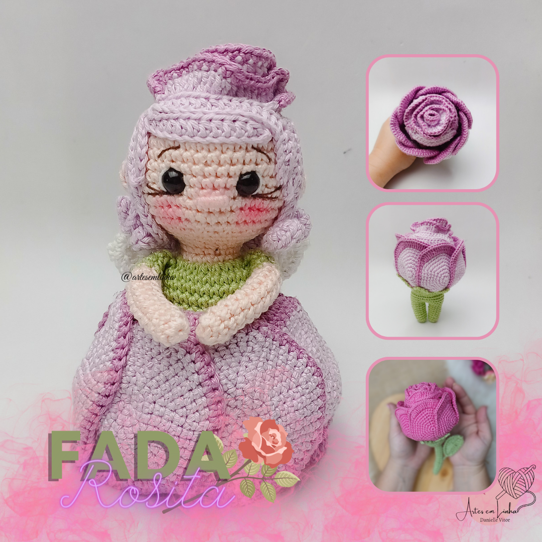 Fada Rosita - Jardim Encantado Amigurumi - danielle celi victor de ...