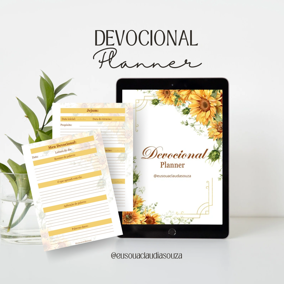 Planner Devocional - Claudia Souza | Hotmart