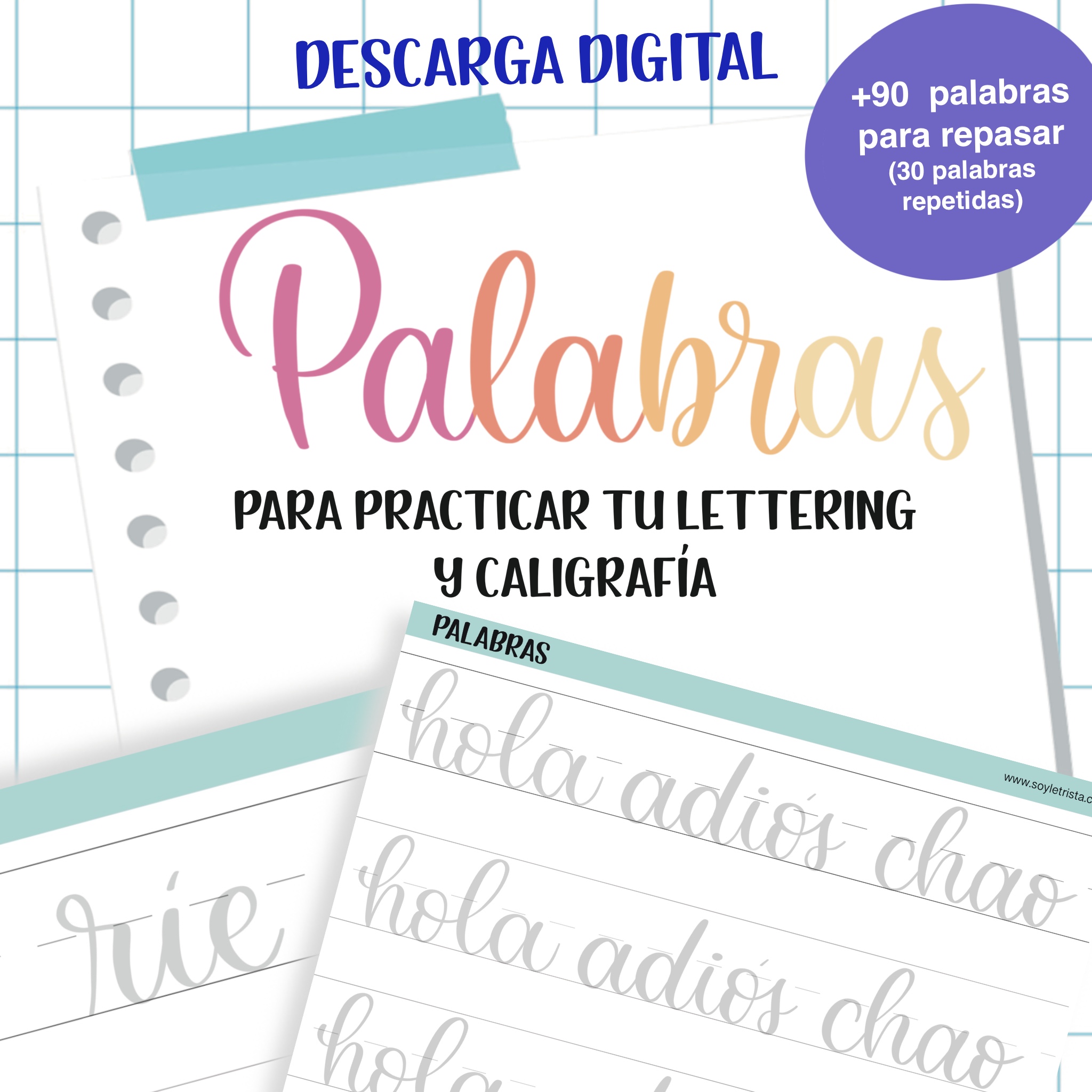 Cuadernillo de Palabras Para Practicar Lettering y Caligrafía (Brus...