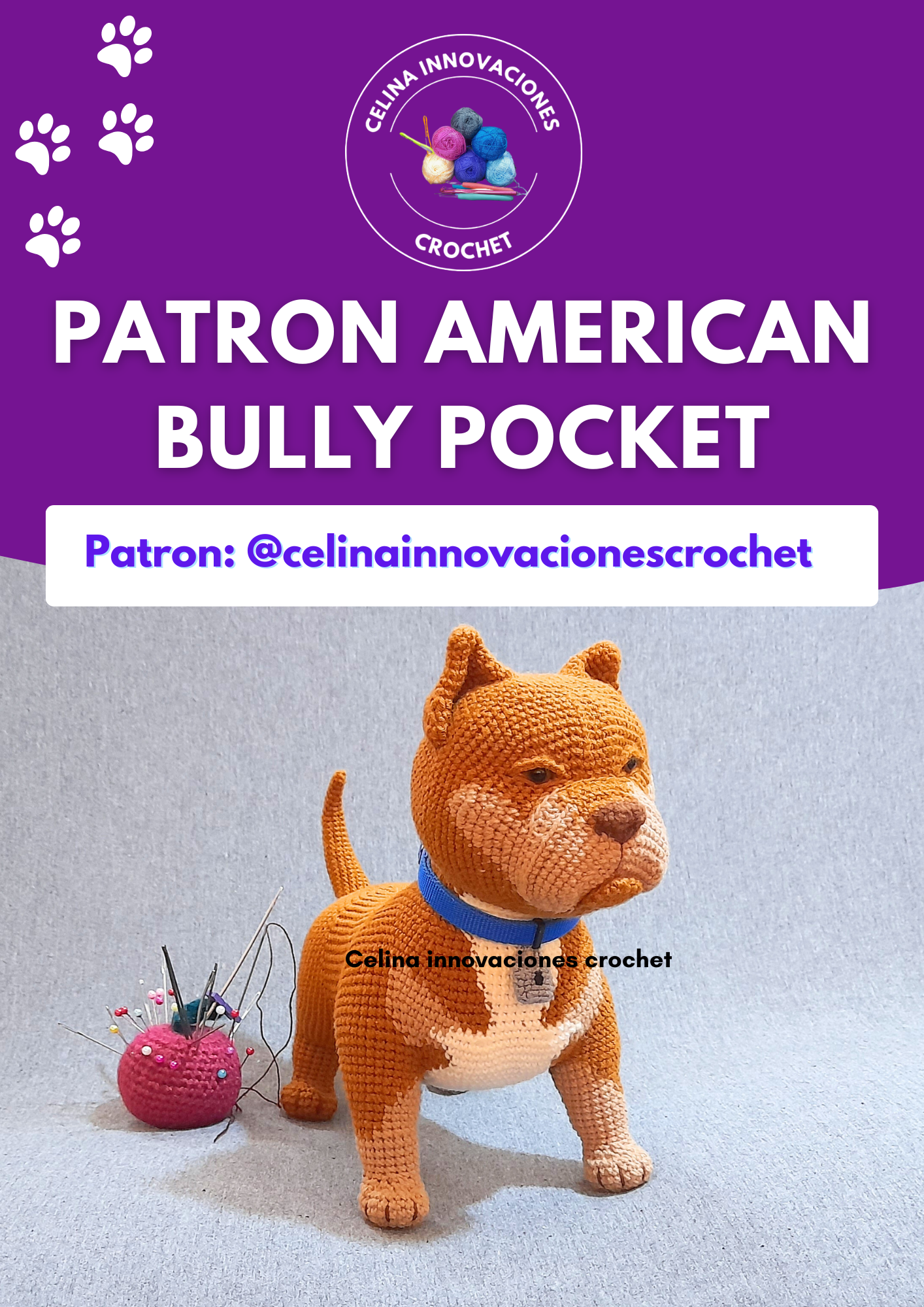 PATRON PDF ESPAÑOL Perrito pocket american bully amigurumi por Celi...