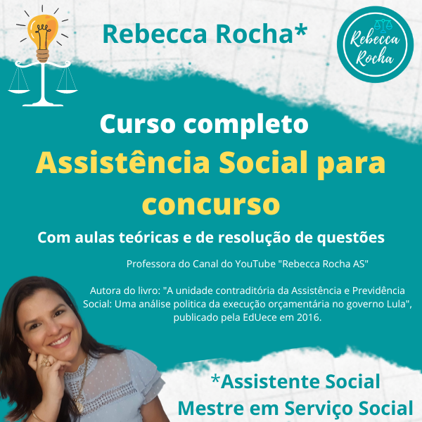 Curso completo de Assistência Social para concurso - Rebecca Rocha ...