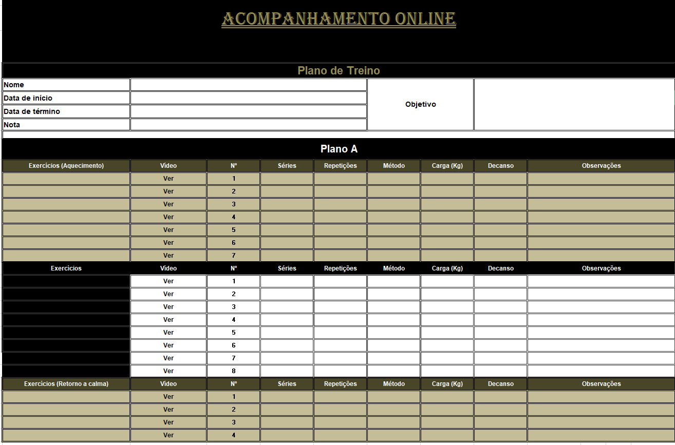 Planilhas de treinos - Daniel Bonisson | Hotmart
