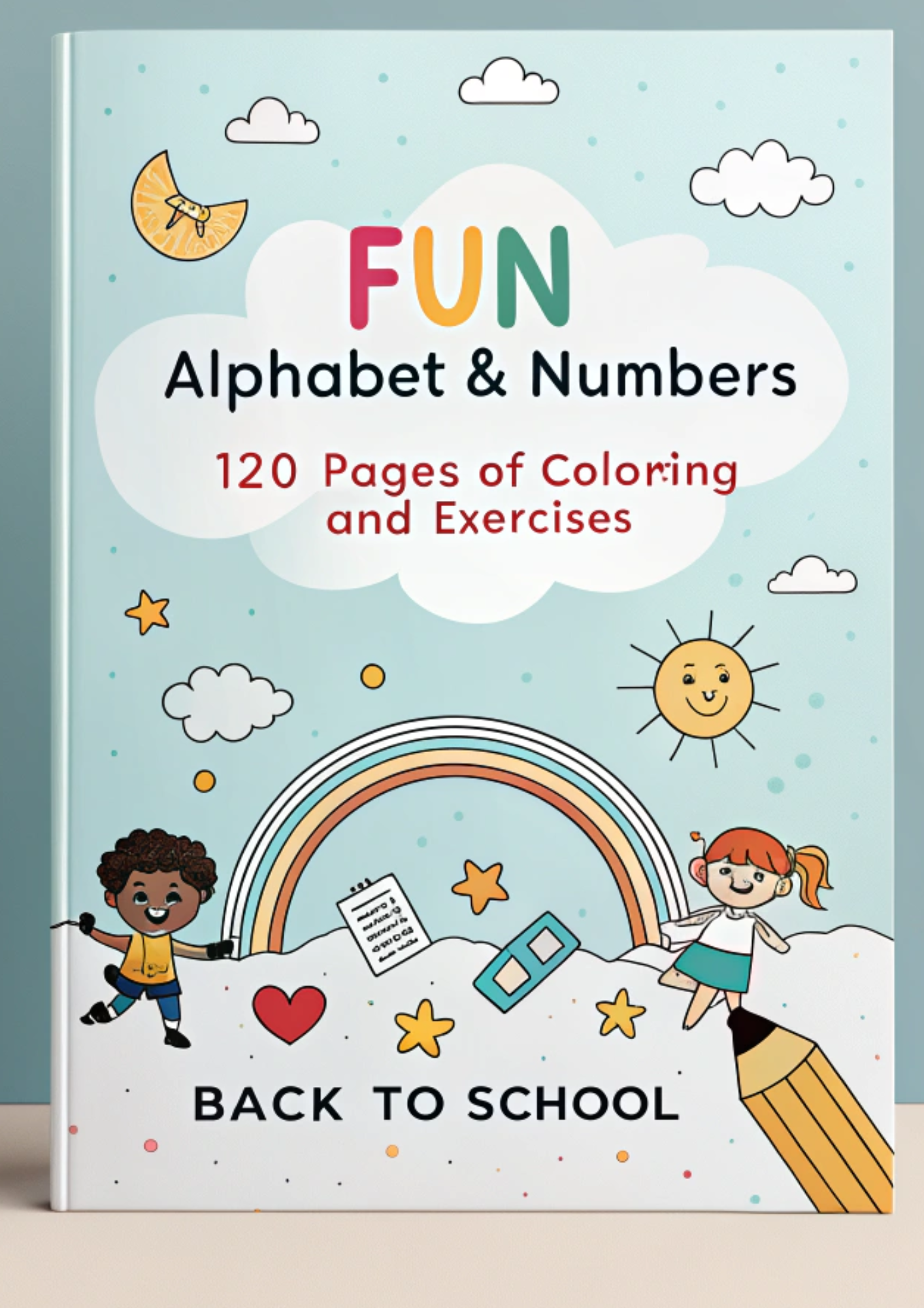 Alphabet & Numbers Fun Workbook – 120 Pages of Coloring & L...