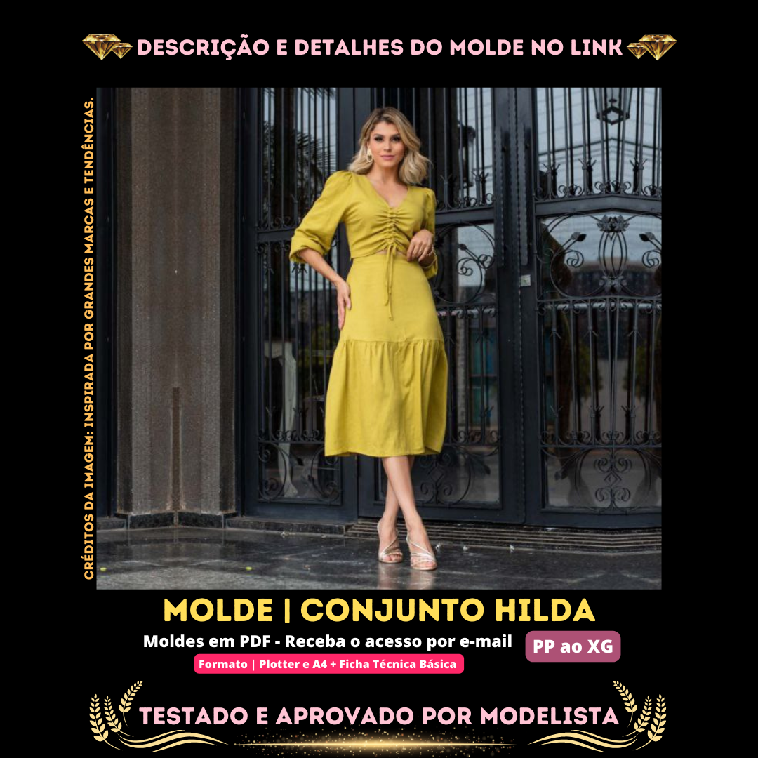[Molde em PDF] - Conjunto Hilda ID 3854982