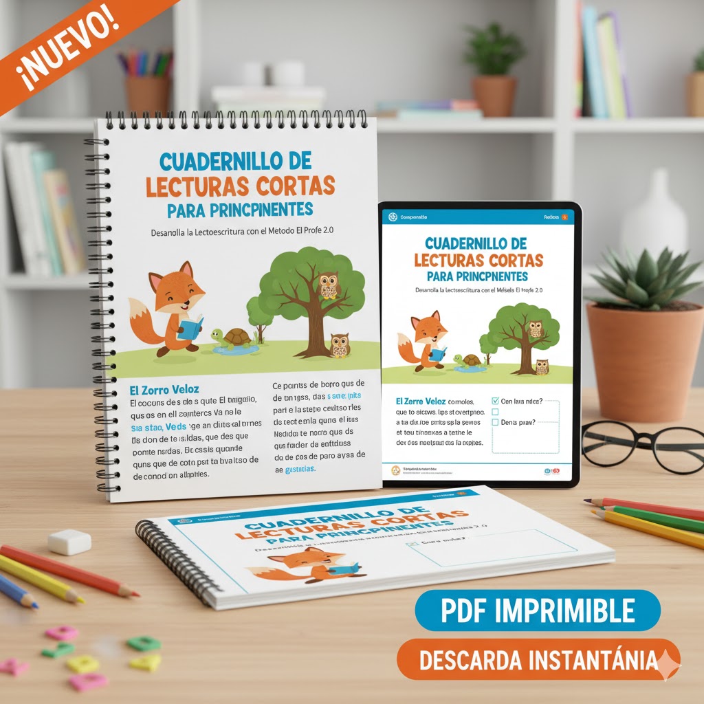 Fluidez Lectora 30 Días: Cuadernillo de Cuentos Cortos y Actividade...