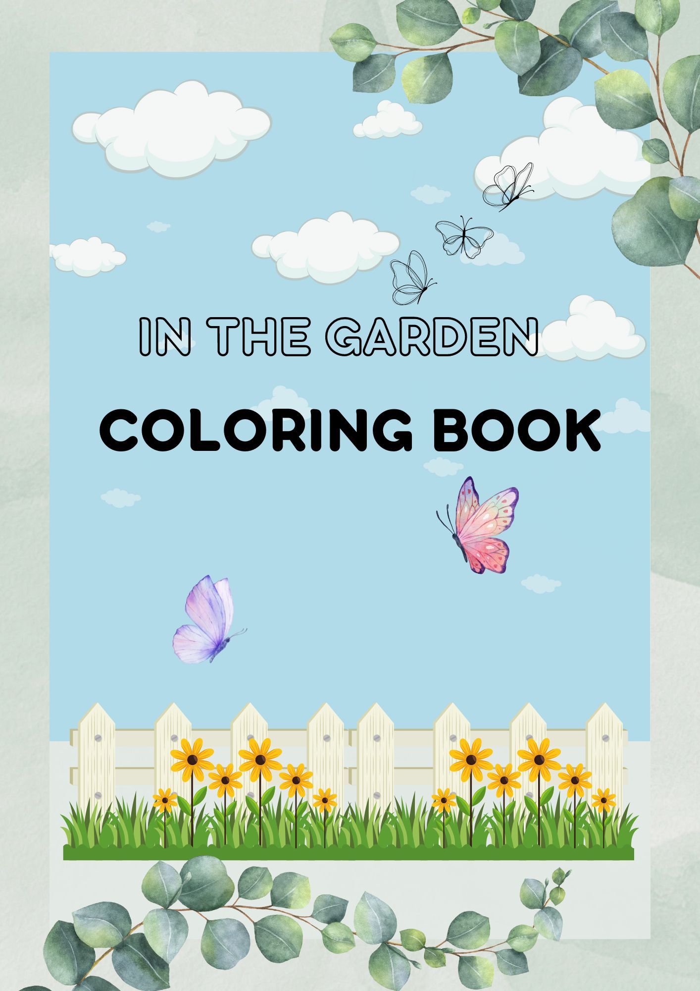 In the garden coloring book