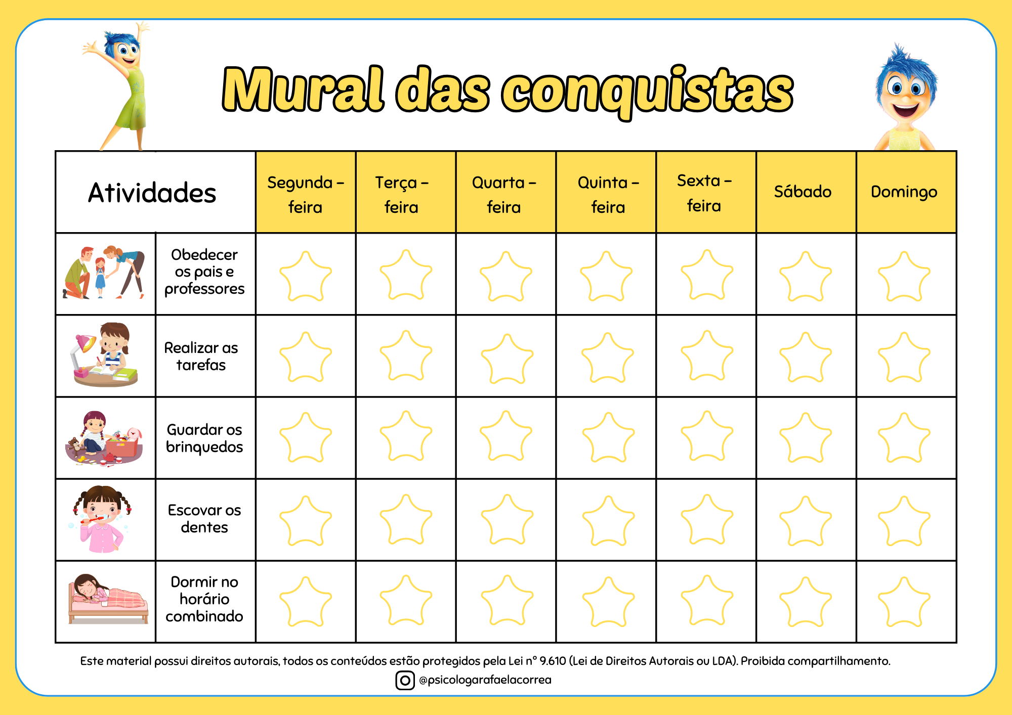 Mural das conquistas - Alegria (Divertidamente) - Rafaela Corrêa