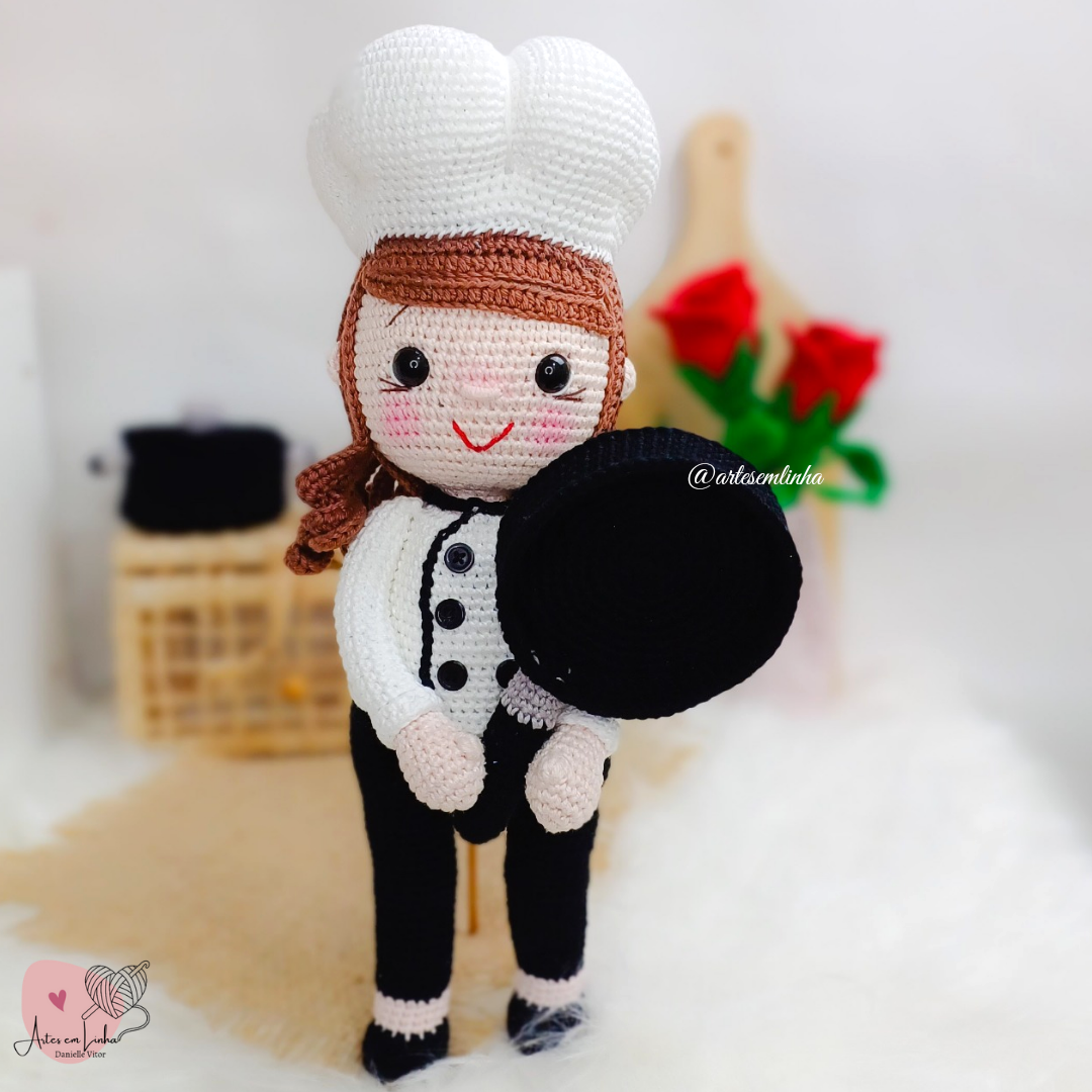 Cozinheira Amigurumi - (Coleção Profissões) - danielle celi victor ...