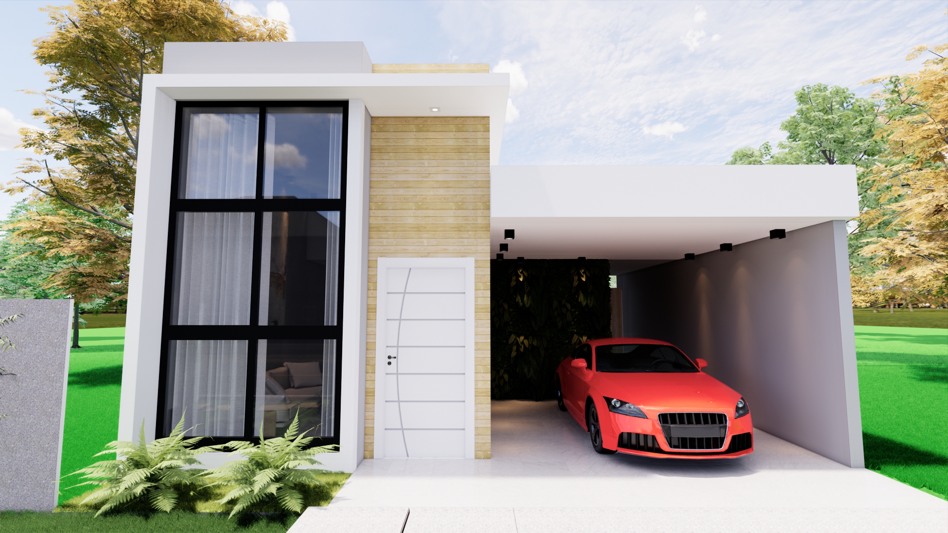 Arquivos do projeto de Casa térrea para terreno 8x20 REF.147