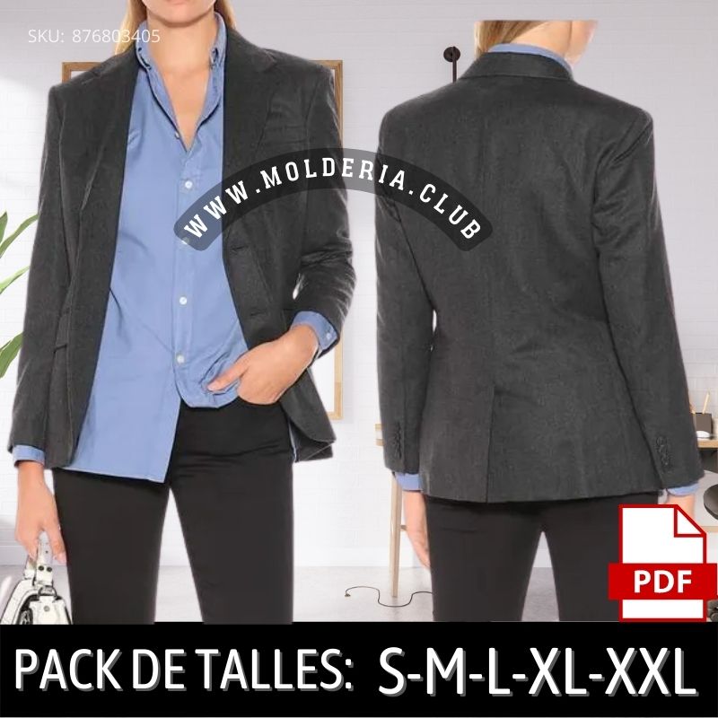 Patrón de Costura Blazer Con Forreria - Productos y Servicios Digi...