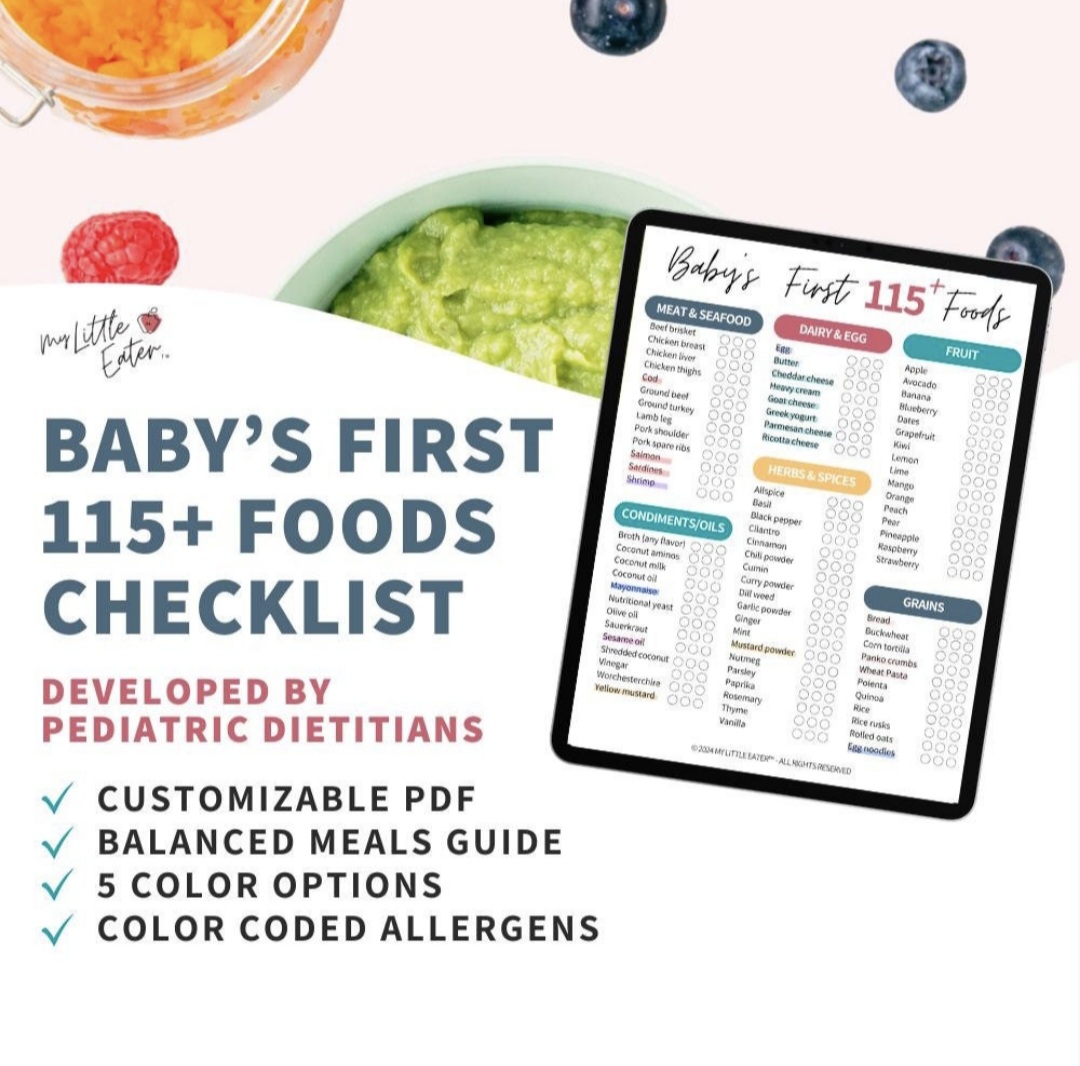 Baby's first foods checklist