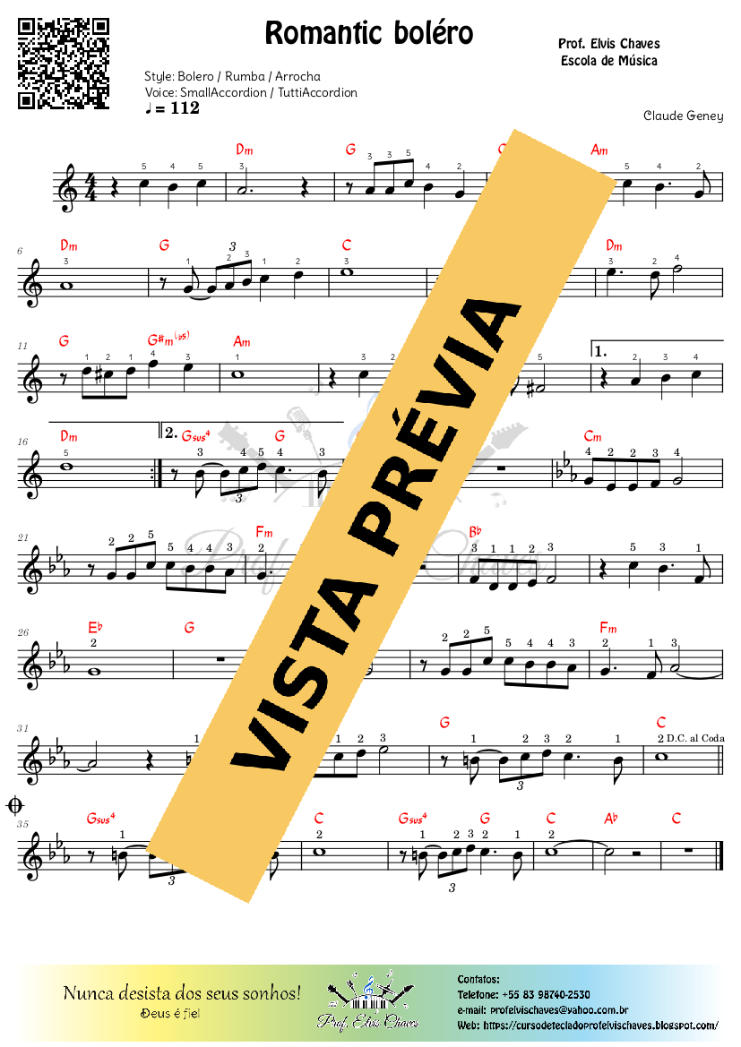 🎼 Romantic boléro - 6645 - Tutorial Partitura e Teclado Fácil - EL...