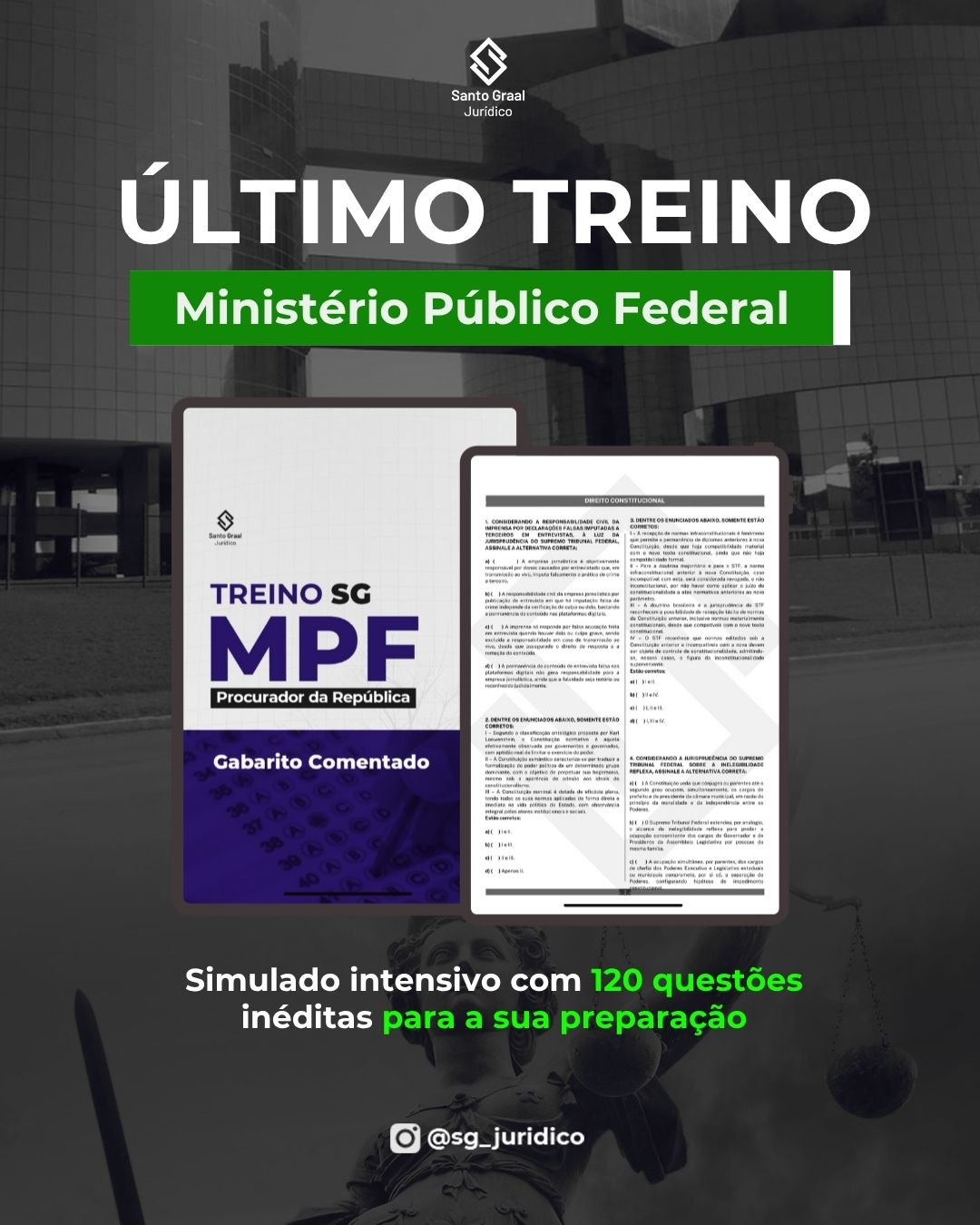 ÚLTIMO TREINO | MPF 2025 - Santo Graal Jurídico | Hotmart