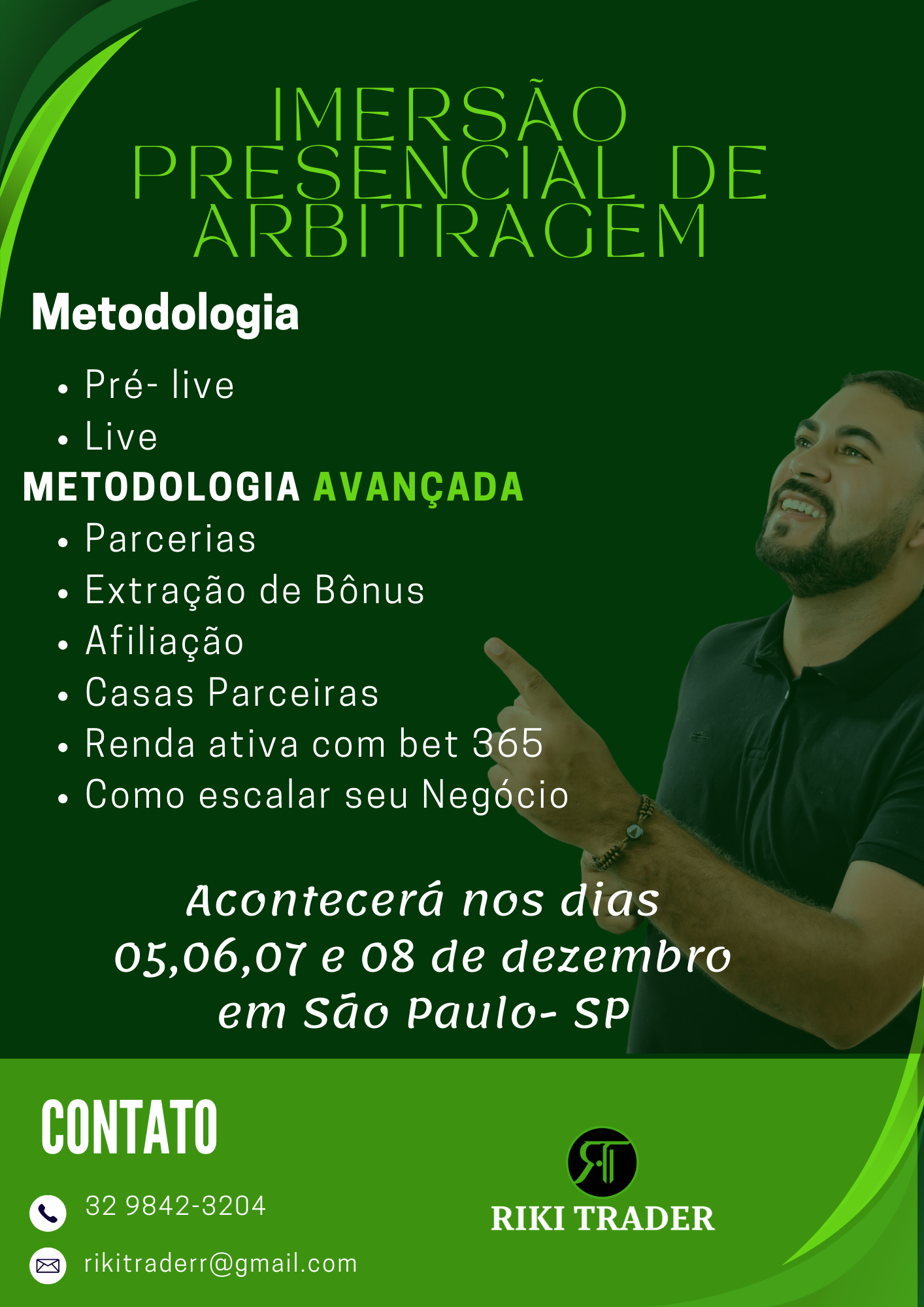 Imersão Presencial de Arbitragem - RIKI TRADER | Hotmart