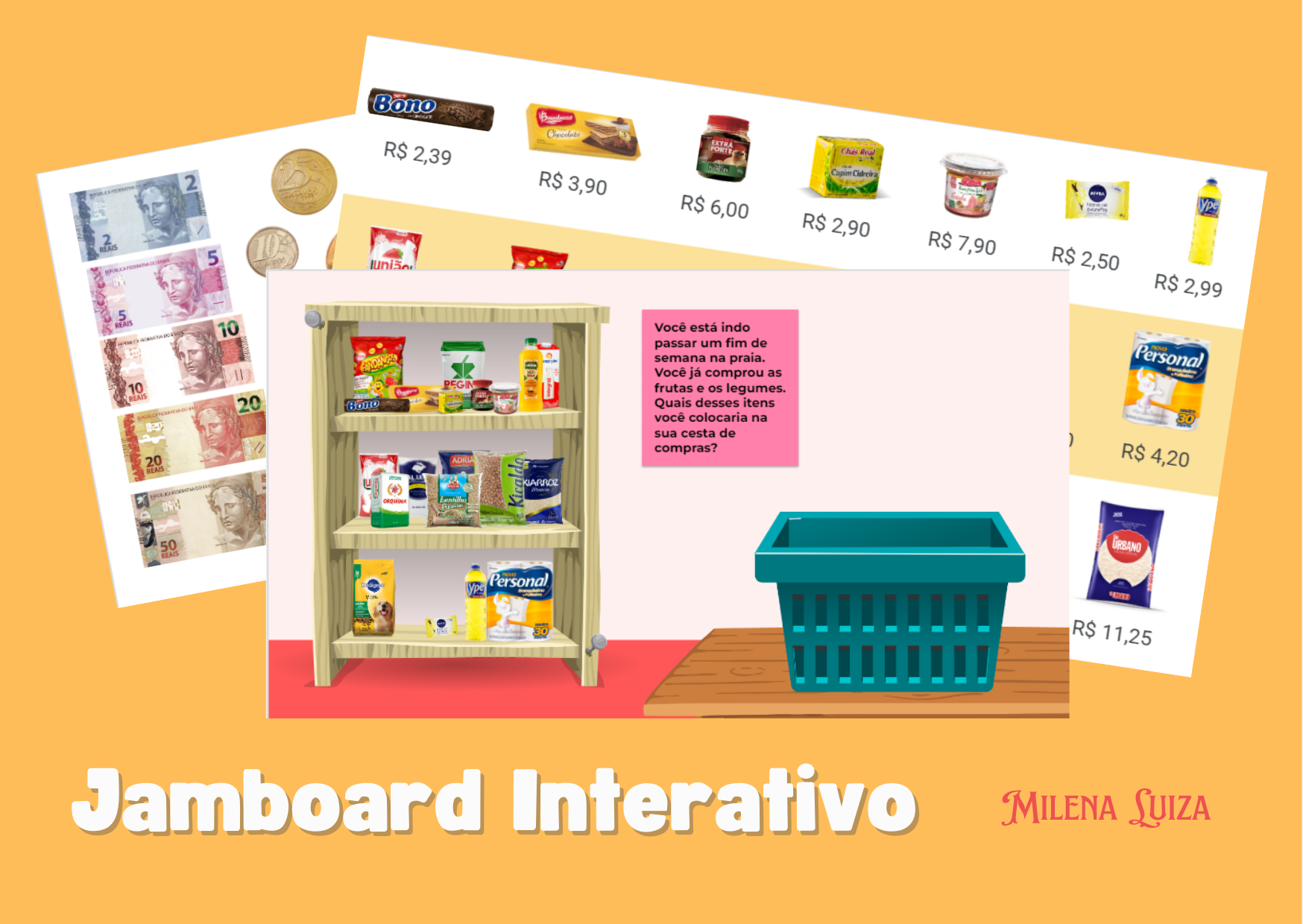 Modelo Jamboard Interativo: Compras no Mercado. - Milena Graeff | H...