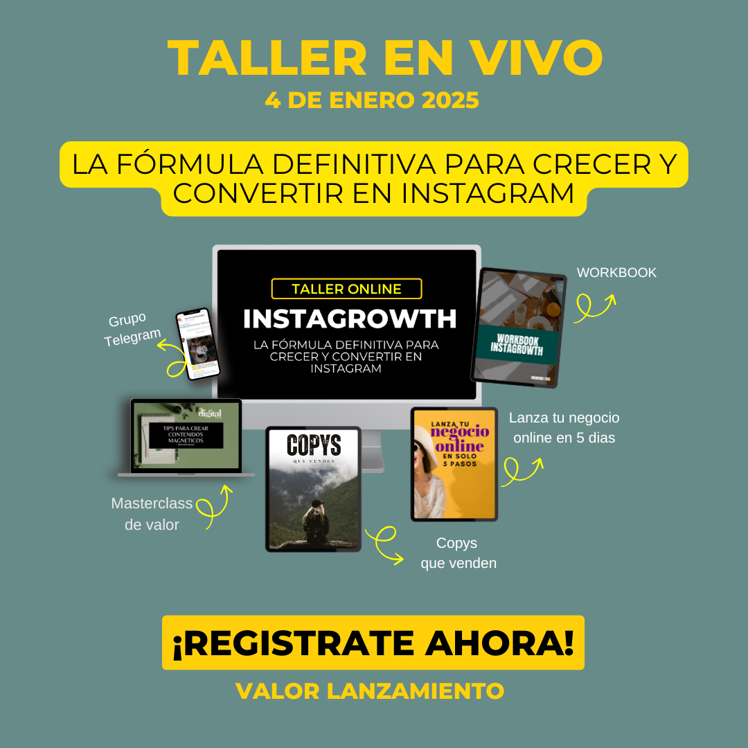 TALLER EN VIVO: INSTAGROWTH - Mariana | Hotmart