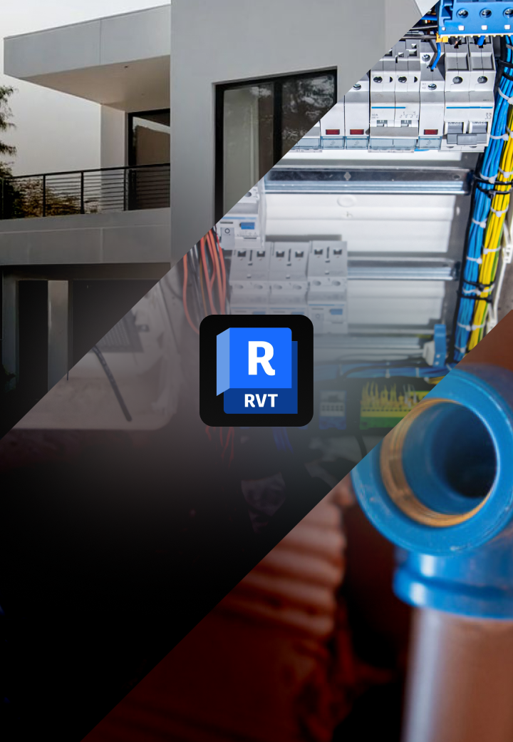 Revit Arquitetura: START + Revit MEP (Elétrica + Hidráulica)