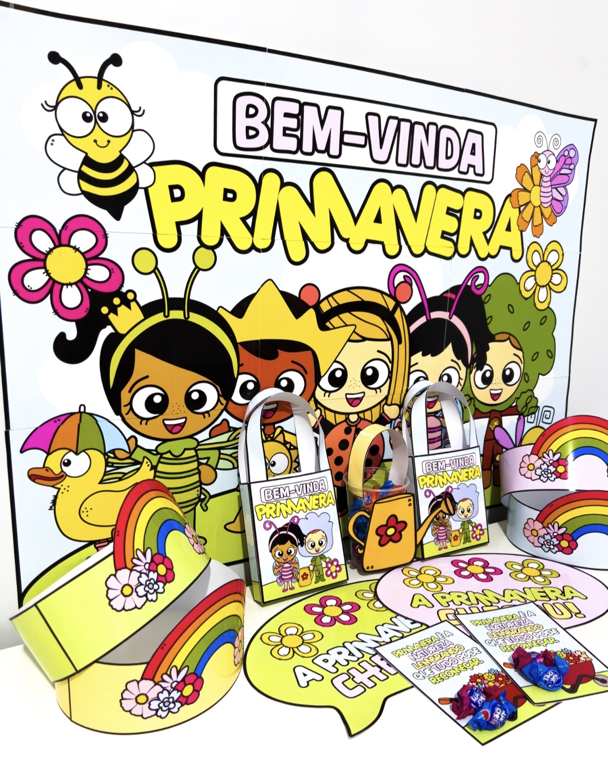 KIT PRIMAVERA "PAINEL E LEMBRANCINHAS" - LABIRINTO DA EDUCAÇÃO | Ho...
