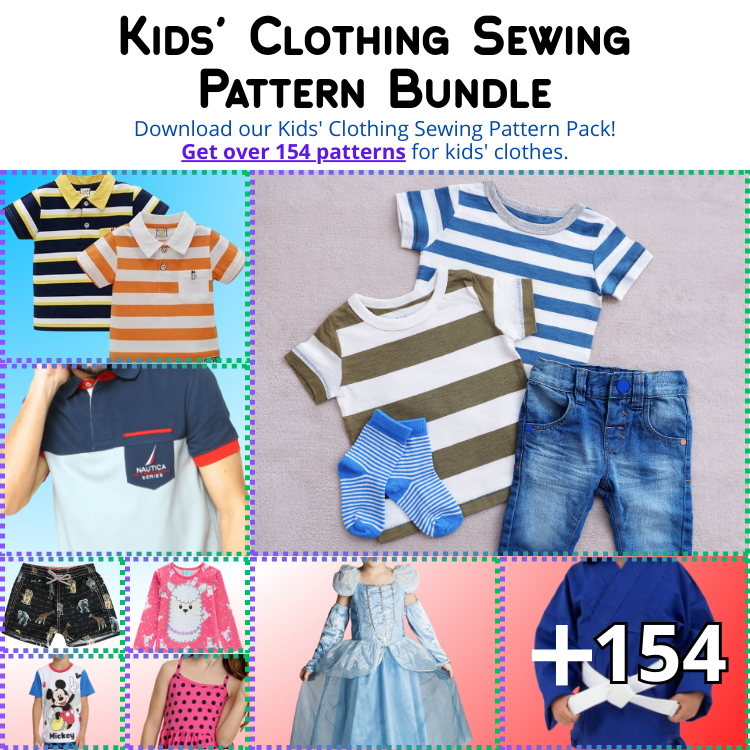 Kids Clothing Sewing Patterns | Boys & Girls Outfit PDF Templates Bundle