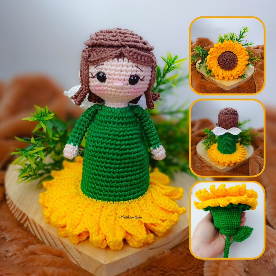 Boneca Sol (girassol) - danielle celi victor de barros | Hotmart