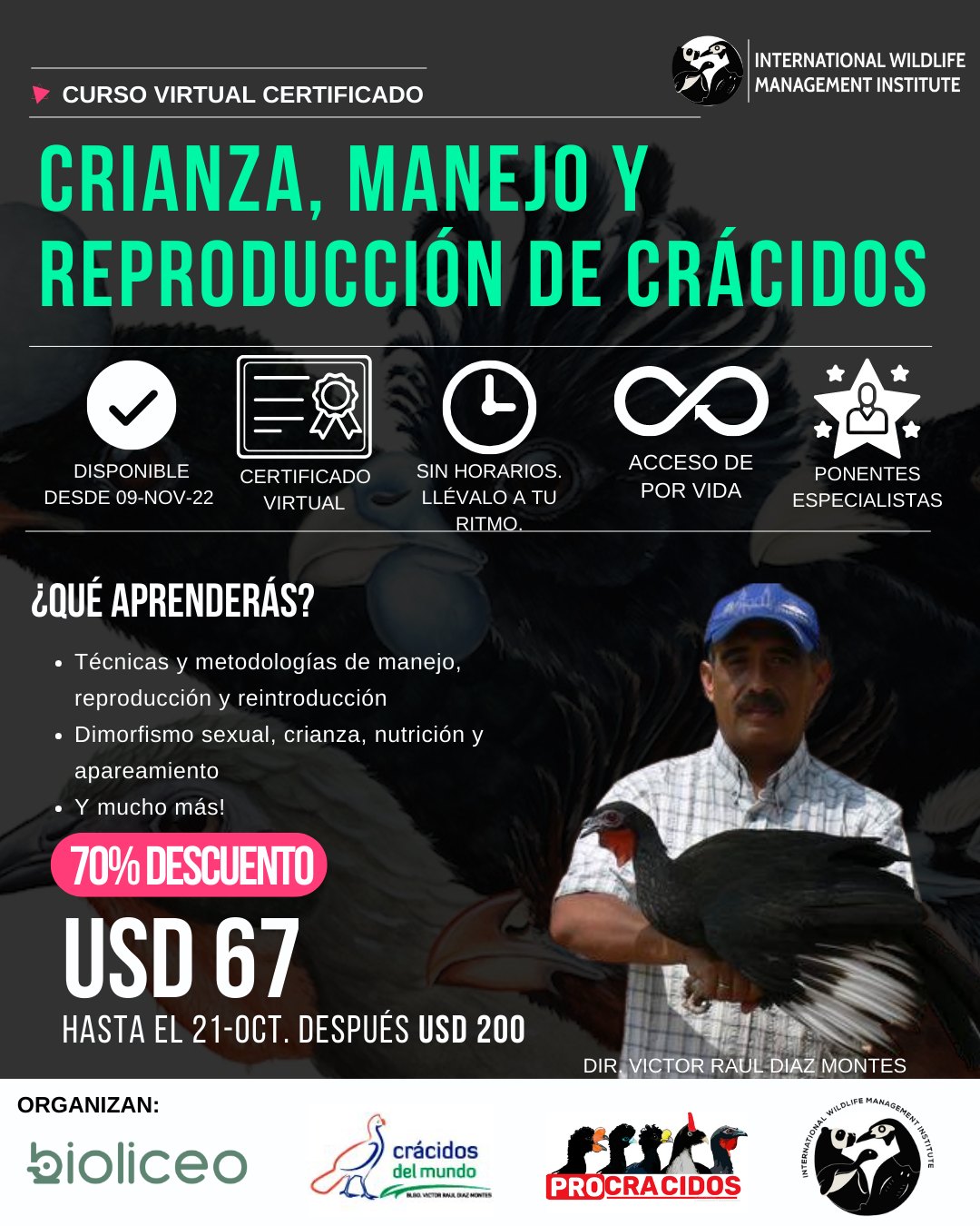 Curso Virtual Crianza, Manejo y Reproducción de Crácidos - Bioliceo...