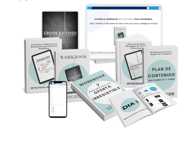 WORKBOOK Crea y Vende tu Propio Ebook en Solo 5 Días con Canva y la Inteligencia Artificial.
