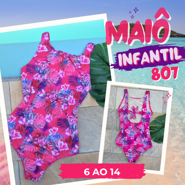 Molde Maiô Infantil Ref. 807 + Aula (Grade 6 ao 14) - Florbela Mold...