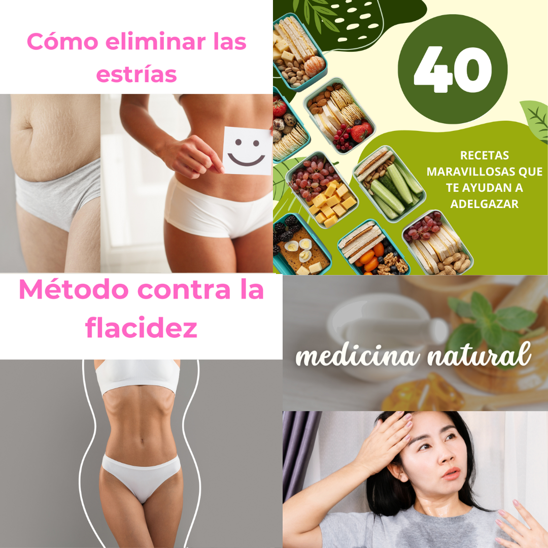combo:método contra la flacidez + cómo eliminar las estrías + 40 re...