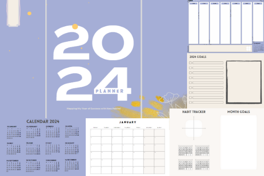 Planner 2024 - Mapping My Year of Success with New Habits!