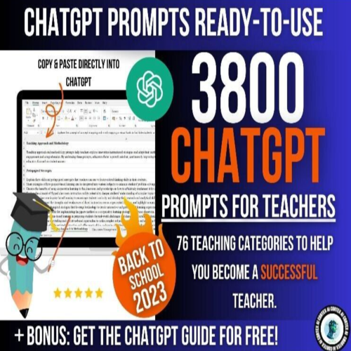 Chatgpt AI Prompts for Teachers, Classroom Management, Lesson Plann...