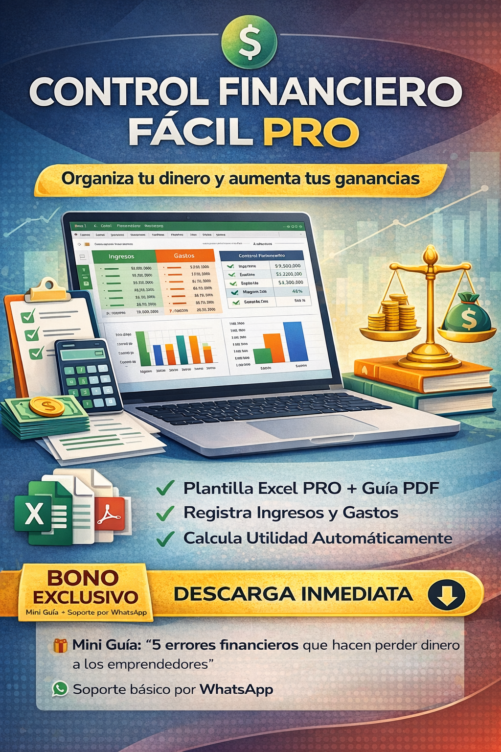 💰 Control Financiero Fácil PRO Organiza tu dinero, descubre tu gan...