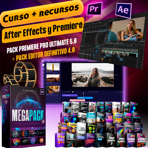 Edición de videos + Super mega pack de PREMIERE Y AFTER