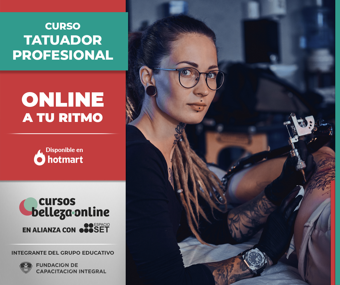 Tatuador Profesional - Cursos de Belleza Online | Hotmart