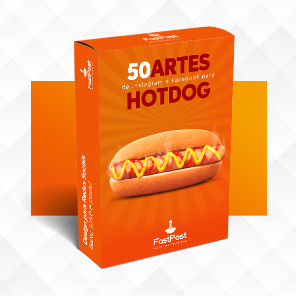 50 Artes de Redes Sociais para Hot Dog