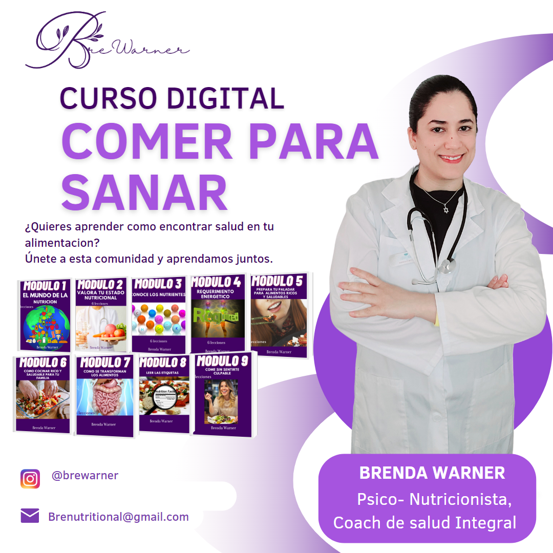 Curso de nutricion "Comer Para Sanar" - Brenda Warner | Hotmart