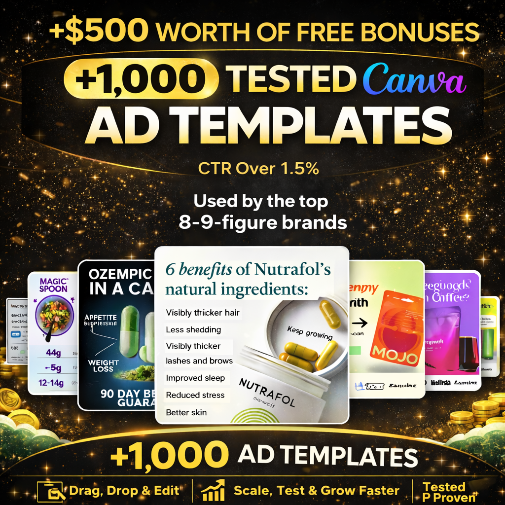 Mega Pack +1,000 Ads Templates en Canva - Digixypack | Hotmart