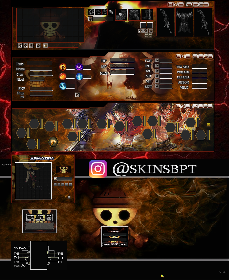 Skin completa One Piece - claudio sergio garcia junior | Hotmart