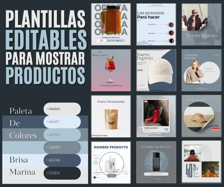 15 Plantillas editables para mostrar productos - Hector Efrain Men...