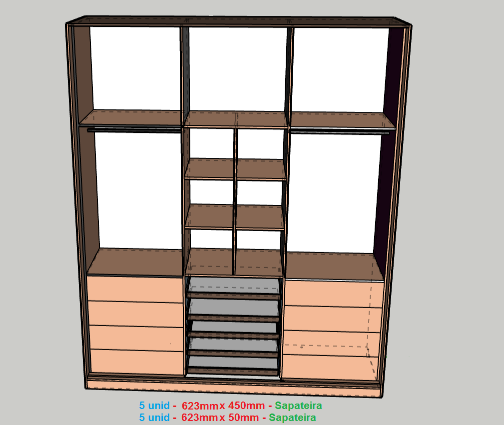 Projeto de guarda roupas Planejado - faça você mesmo - Rafhael de A...