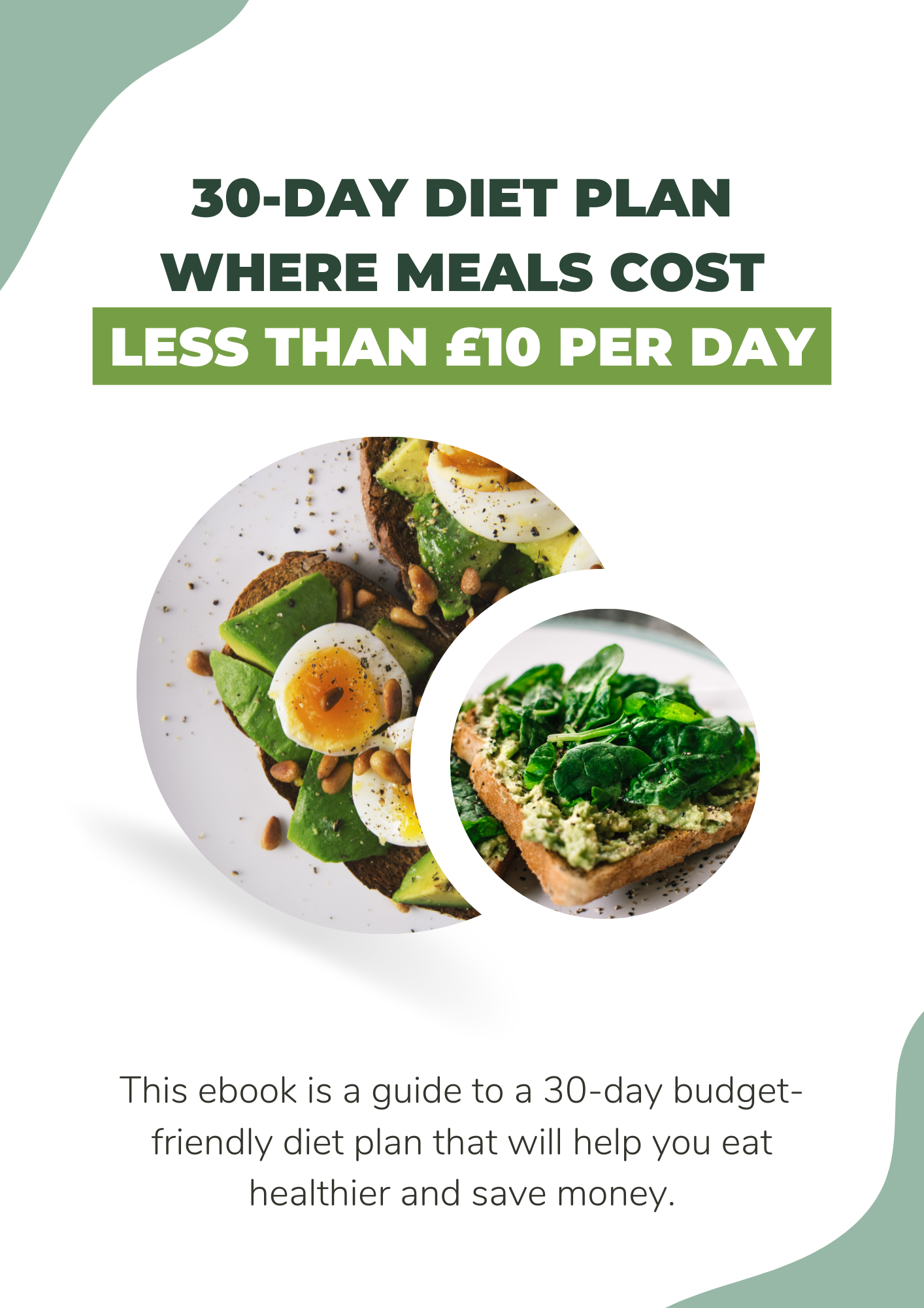 30-day diet plan where meals cost less than £10 per day