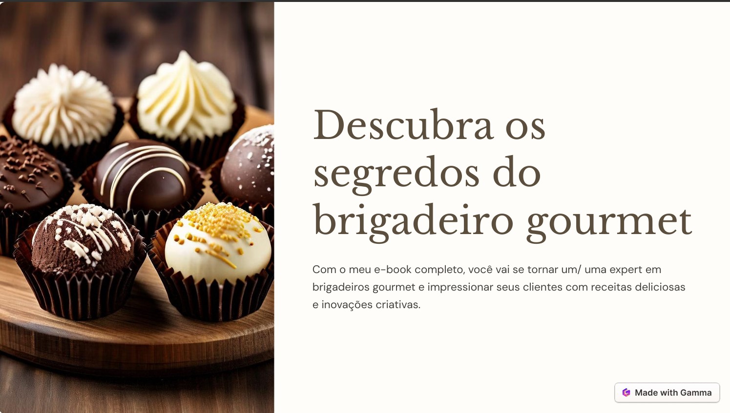 Descubra os segredos do brigadeiro gourmet - Patricia Rosa de Noron...