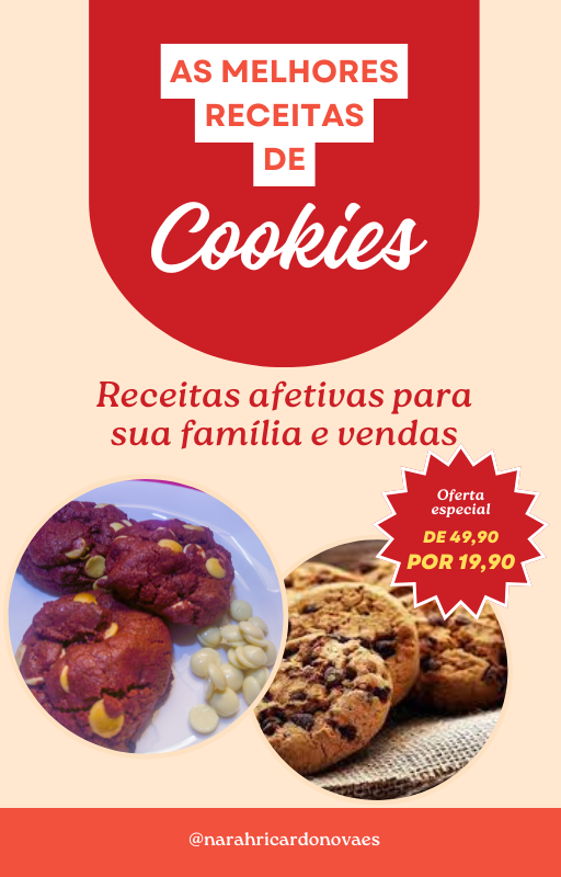 Ebook Cookies - Receitas Fáceis - Nárah Novaes | Hotmart