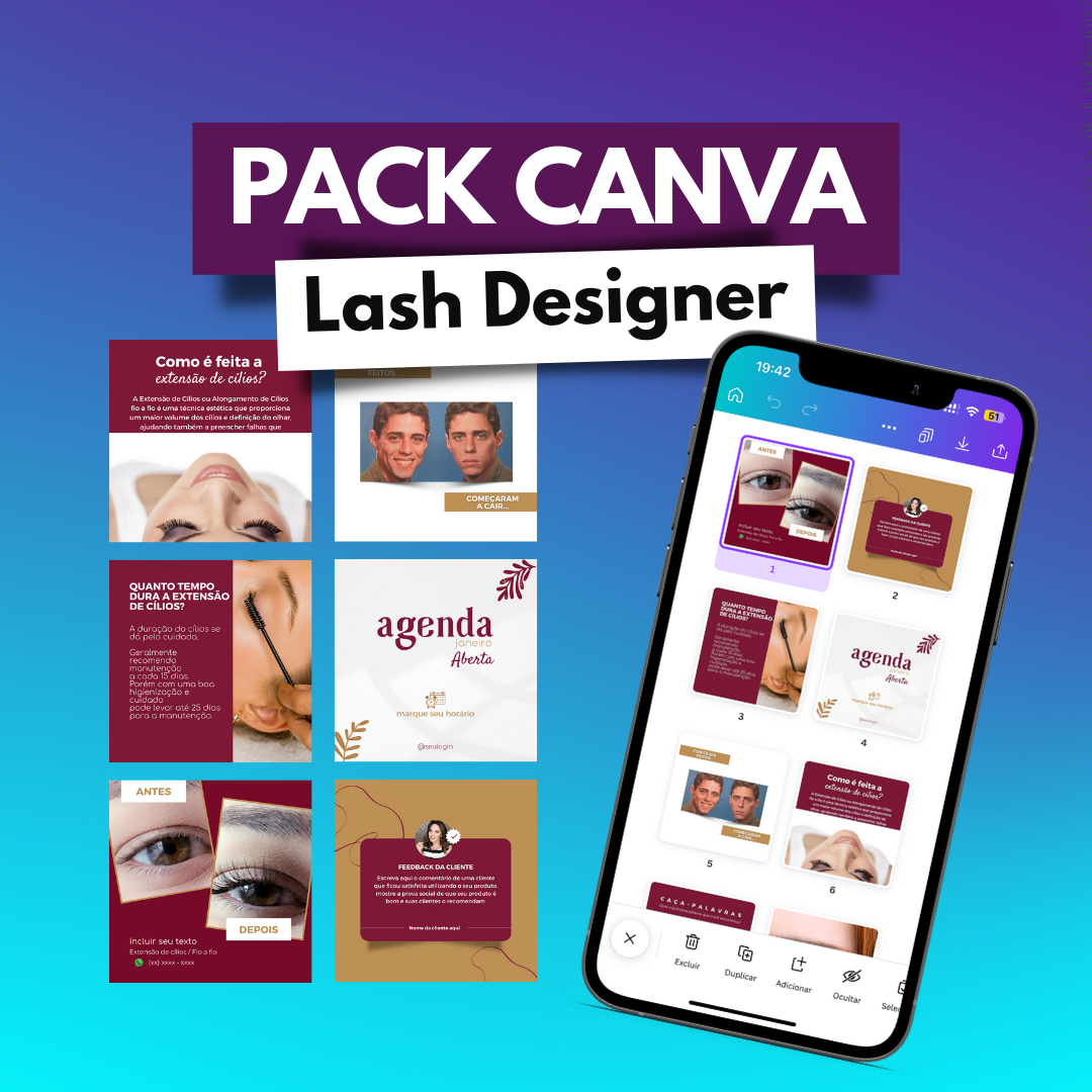 Pack Canva - Lash Designer