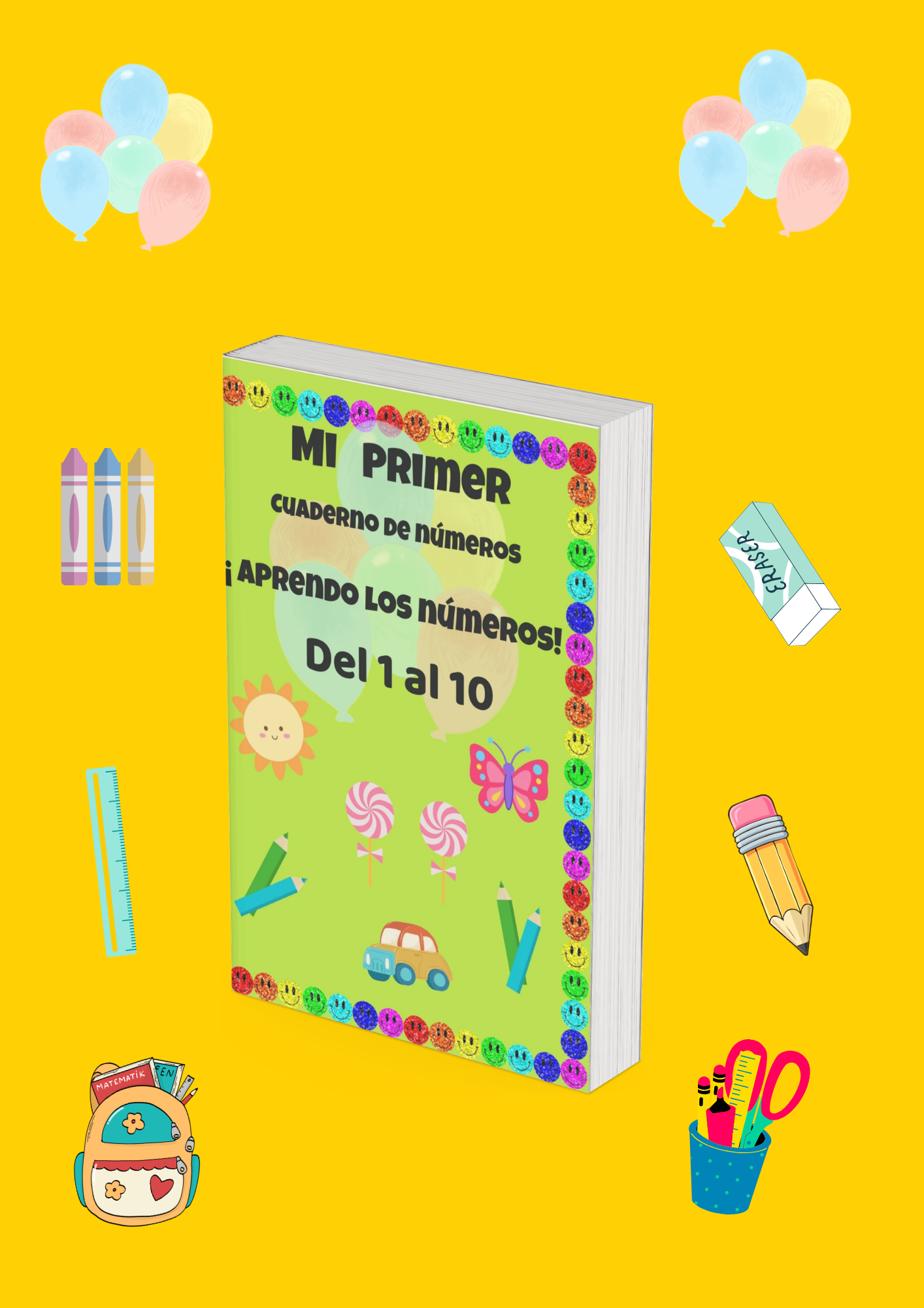 Mi primer cuaderno de números ¡ Aprendo los números del 1 al 10!